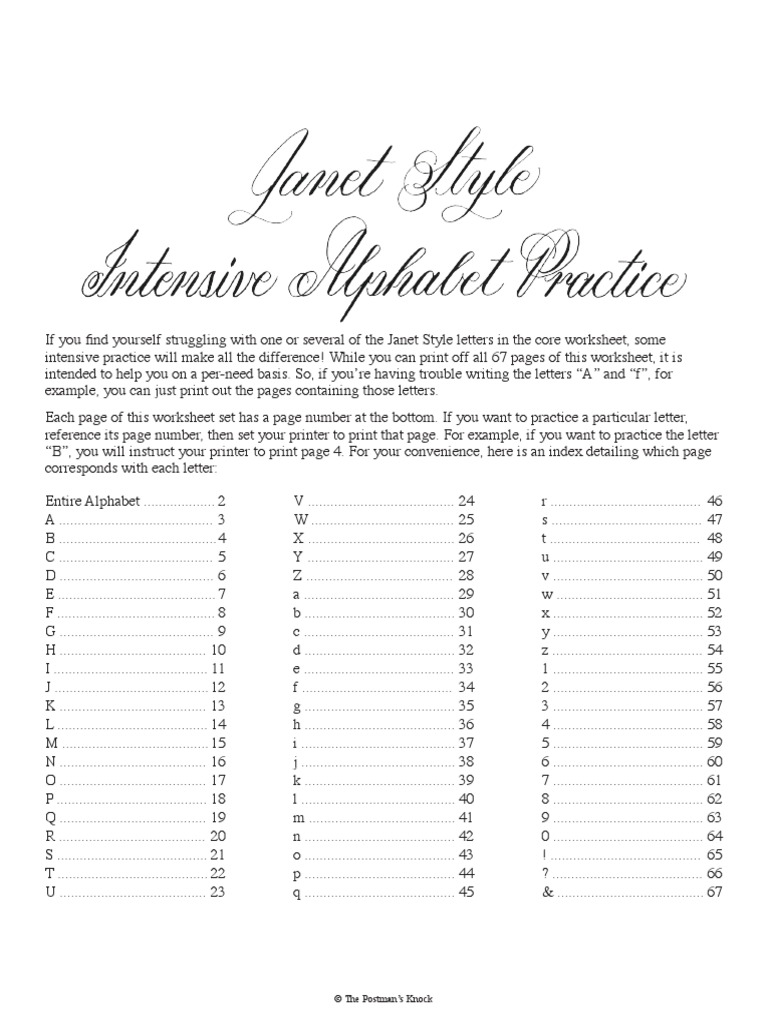 Troubleshooting Janet Style Letters | PDF | Notation | Writing