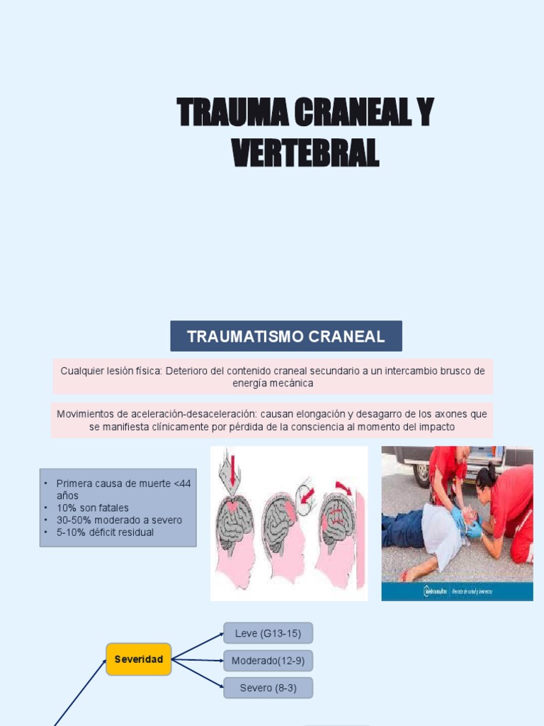 TRAUMATISMO | PDF | Lesión cerebral traumática | Lesión de la médula ...