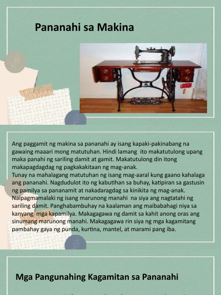 Pananahi Sa Makina | PDF