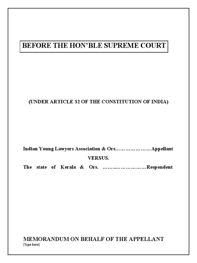 Before The Honble Supreme Court Under Article 32 Of The Constitution