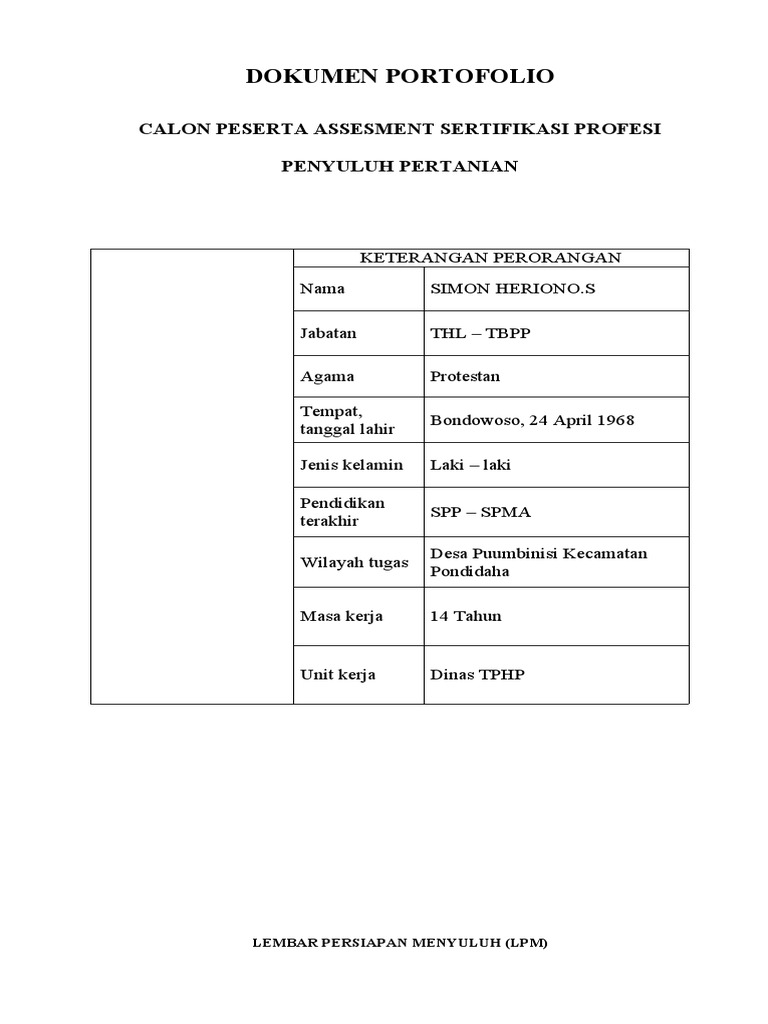 Dokumen Portofolio DLL | PDF