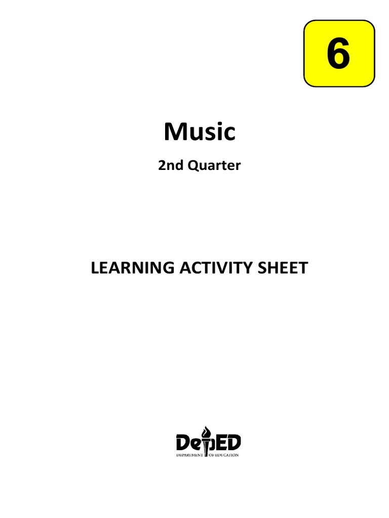 Grade 6 Q2 Music LAS | PDF | Scale (Music) | Minor Scale