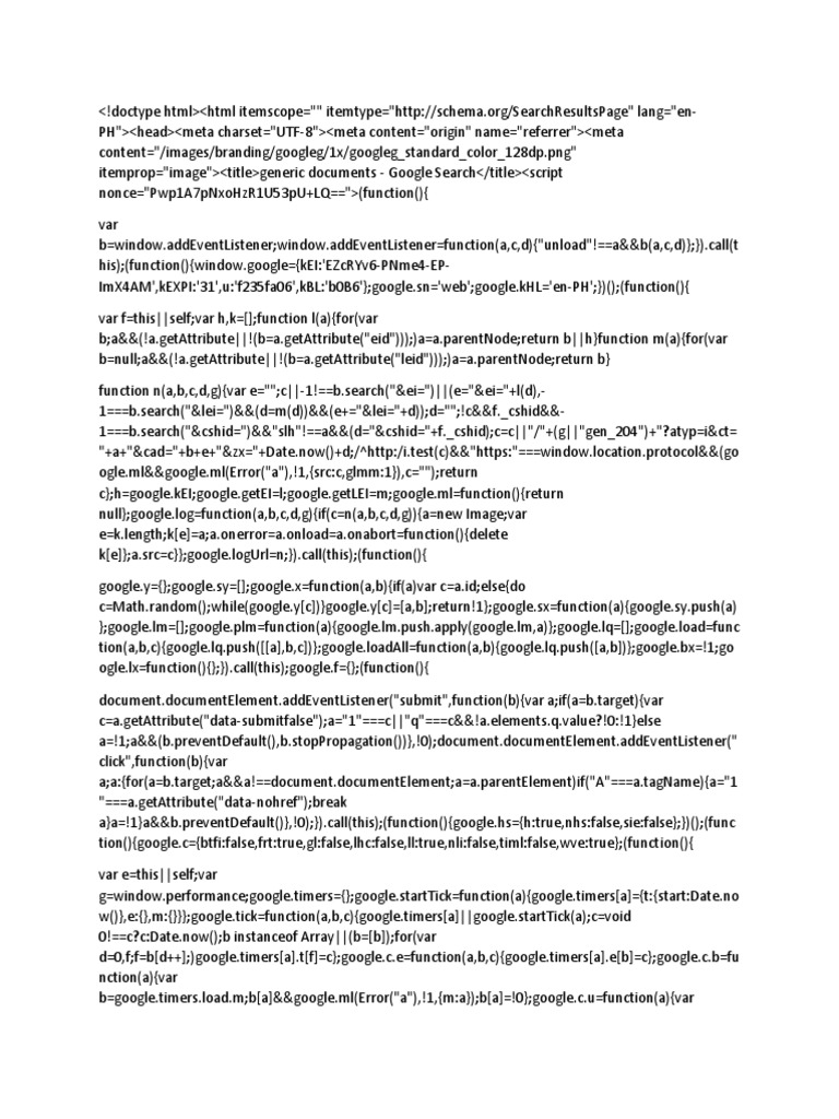 Generic Documents Doctype | PDF | Internet Search Engines