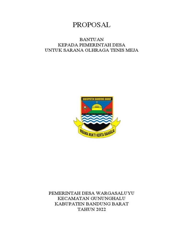 Proposal Bantuan Sarana Tenis Meja | PDF
