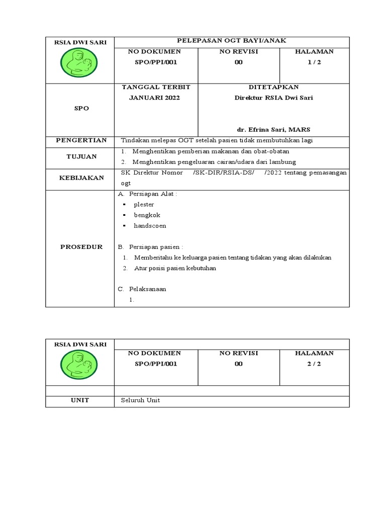 Pelepasan Ogt Bayi | PDF