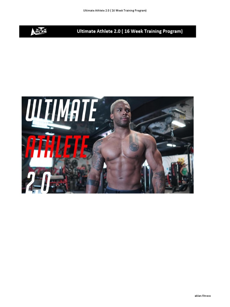 Ultimate Athlete 2.0 Training Program | PDF | Management Of Obesity ...