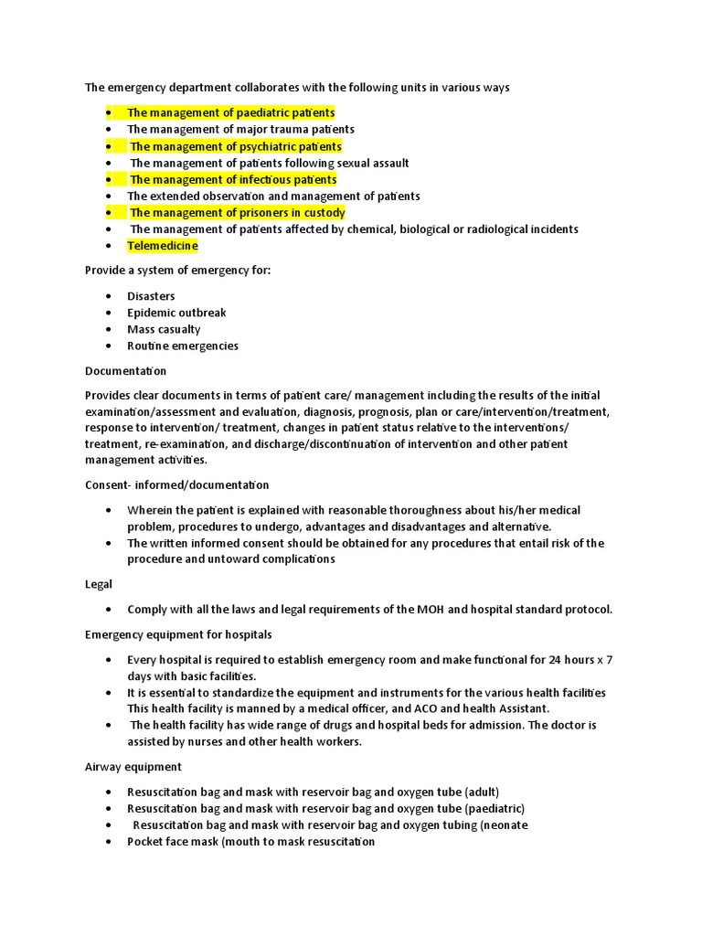 ER Set Up | Download Free PDF | Emergency Department | Hospital