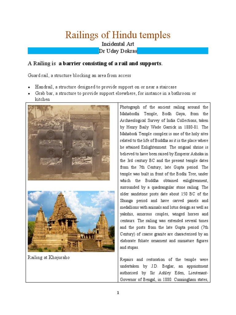 Hindu Temple Railing | PDF