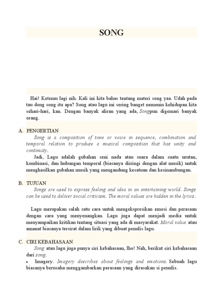 Song | PDF | Seni