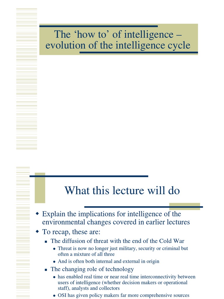 7-11 The ¡®how To¡ of Intelligence | PDF | Military Intelligence ...