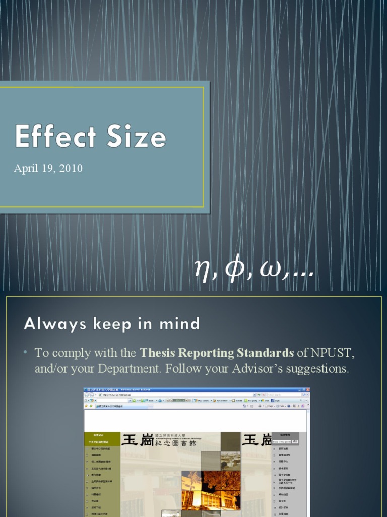 Effect Size | PDF | Effect Size | Statistics