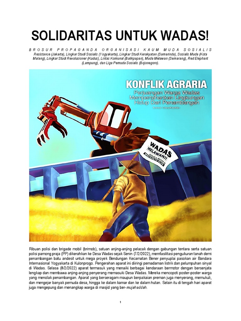 2022.02.09 Brosur Propaganda Solidaritas Wadas + Ilustrasi | PDF