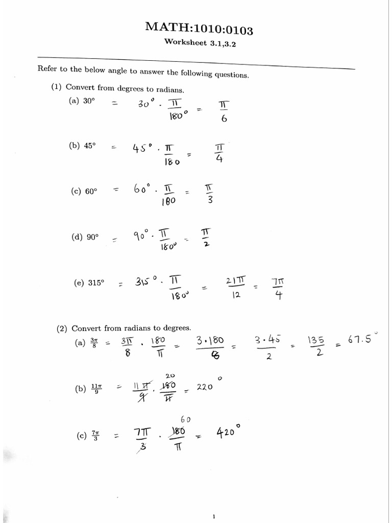 Worksheet 3.1,3.2 Solutions | PDF