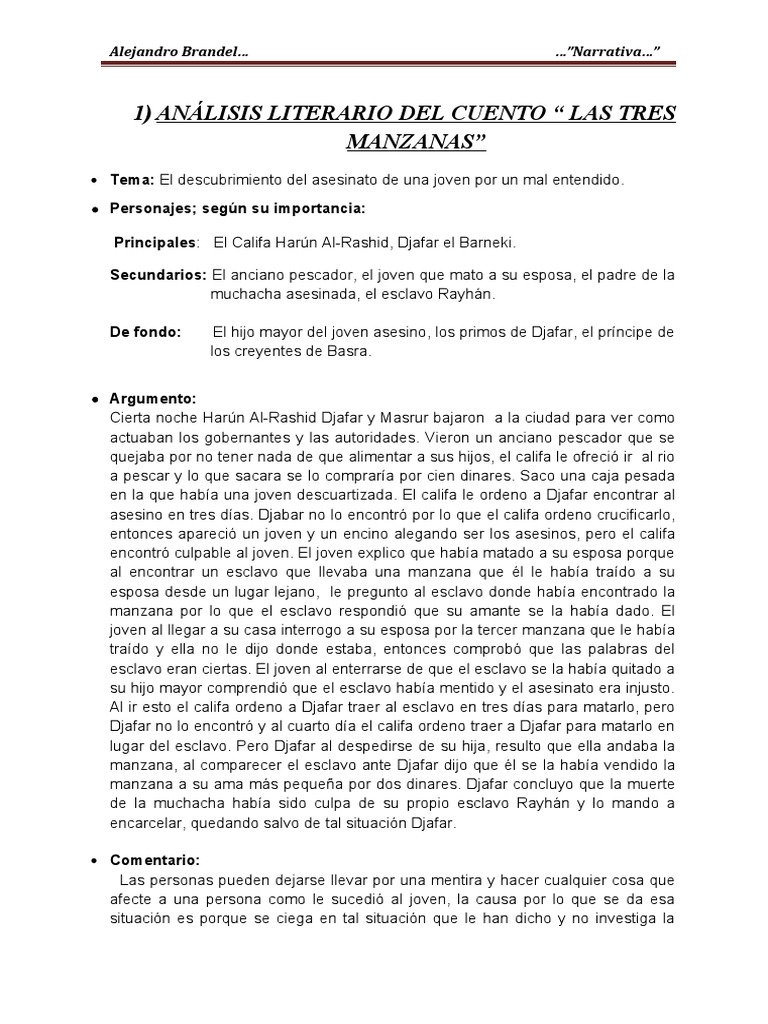 Analisis Literario Del Cuento 2 | PDF | Amor | Cuentos