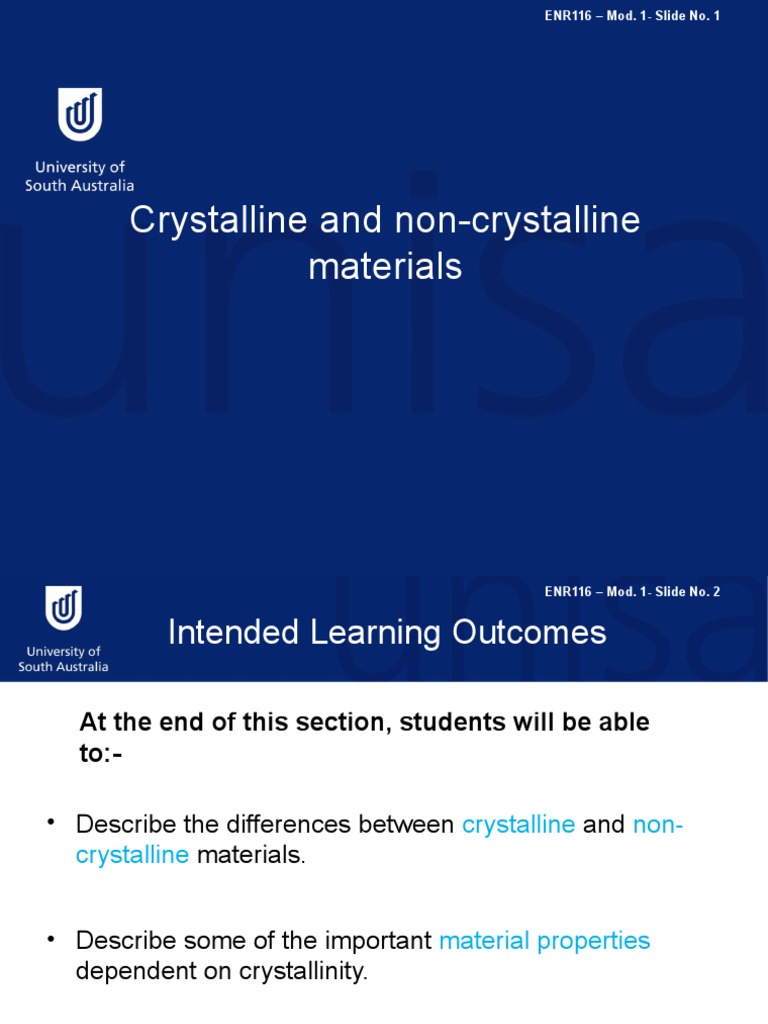 2C Crystalline and Noncrystalline Materials | PDF | Crystallite | Crystal