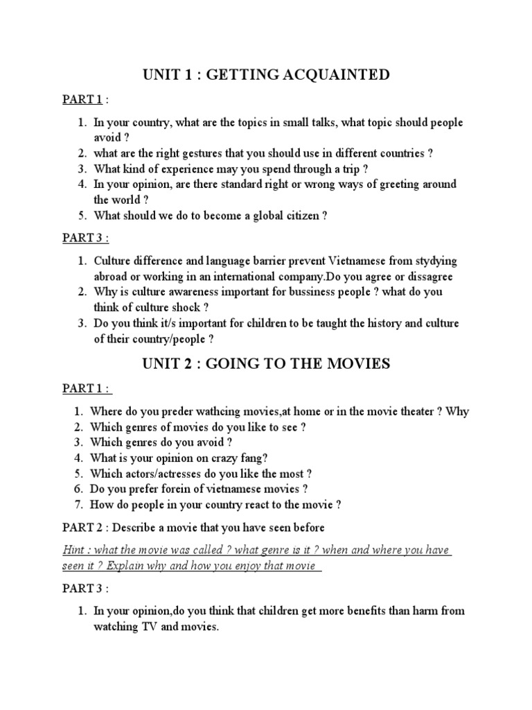 Unit 1: Getting Acquainted | PDF | Social Science