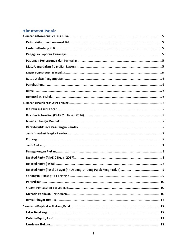 Akuntansi Pajak UTS | PDF