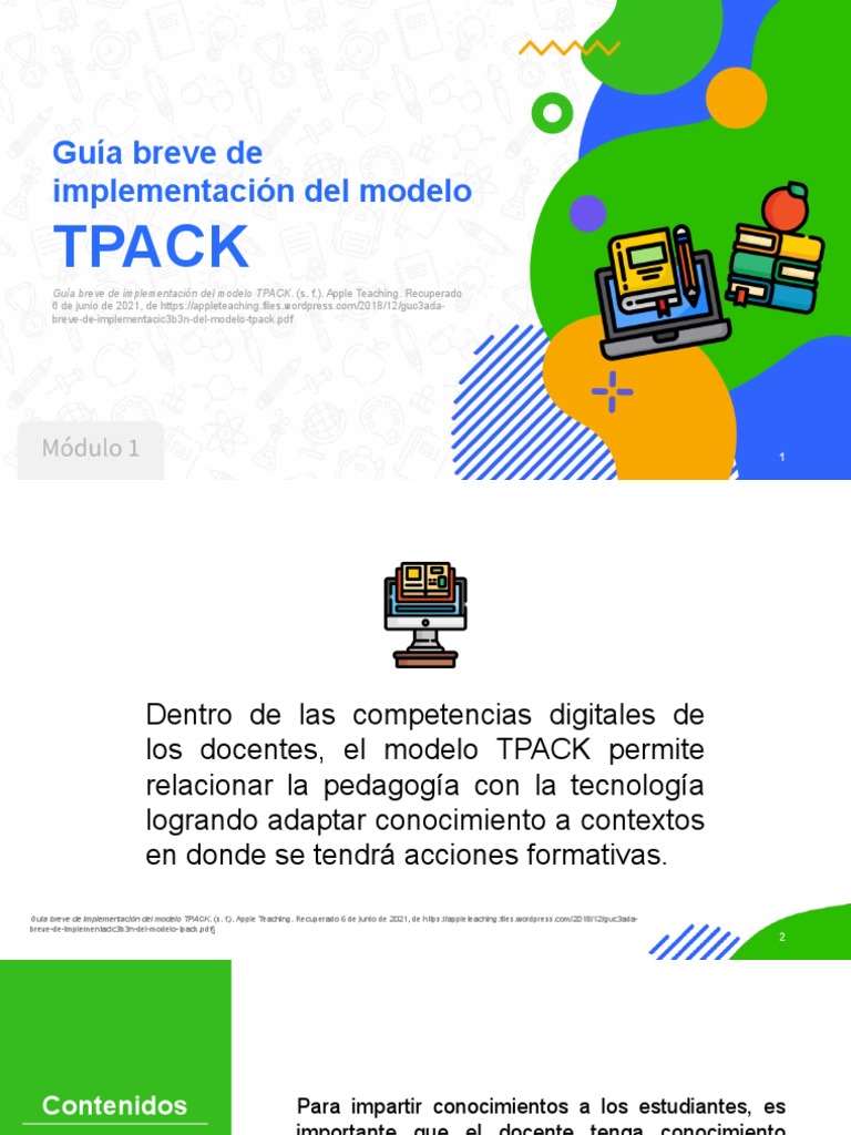 Implementación del Modelo TPACK | PDF | Evaluación | Software de la aplicacion