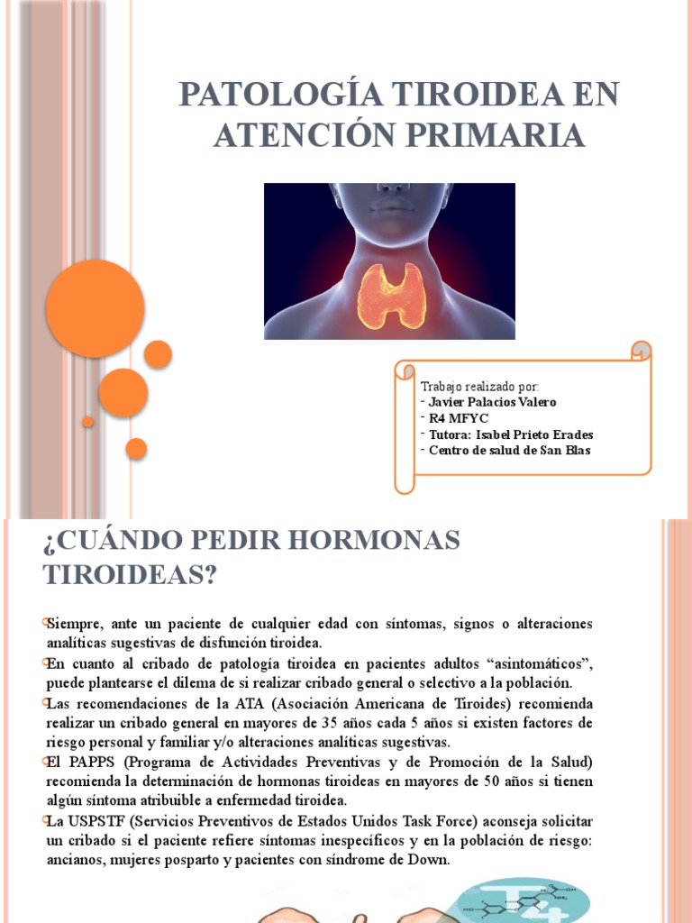 Patología Tiroidea en Atención Primaria | PDF | Hipertiroidismo | Tiroides