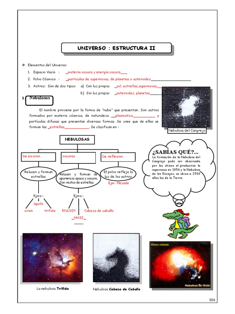 Estructura y Elementos del Universo | PDF | Nebulosa | Constelación