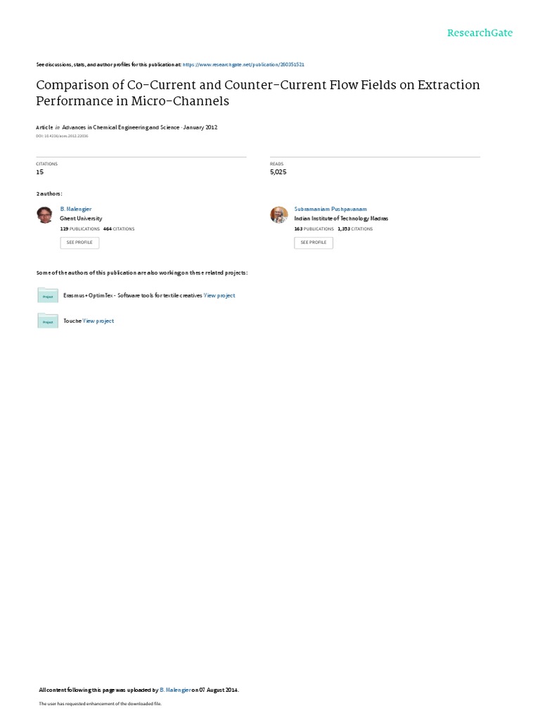 Comparison of Co-Current and Counter-Current Flow | PDF | Fluid ...