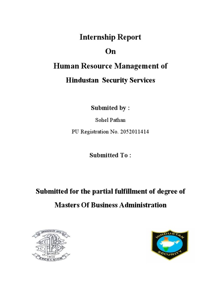 Internship Report On Human Resource Management Of: Hindustan Security Services | PDF | Human ...