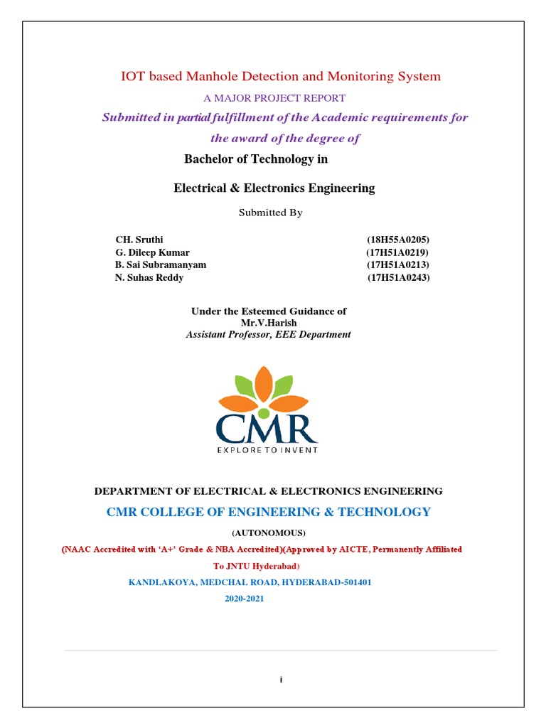 Manhole Pathdetection Major Project | PDF | Rectifier | Embedded System