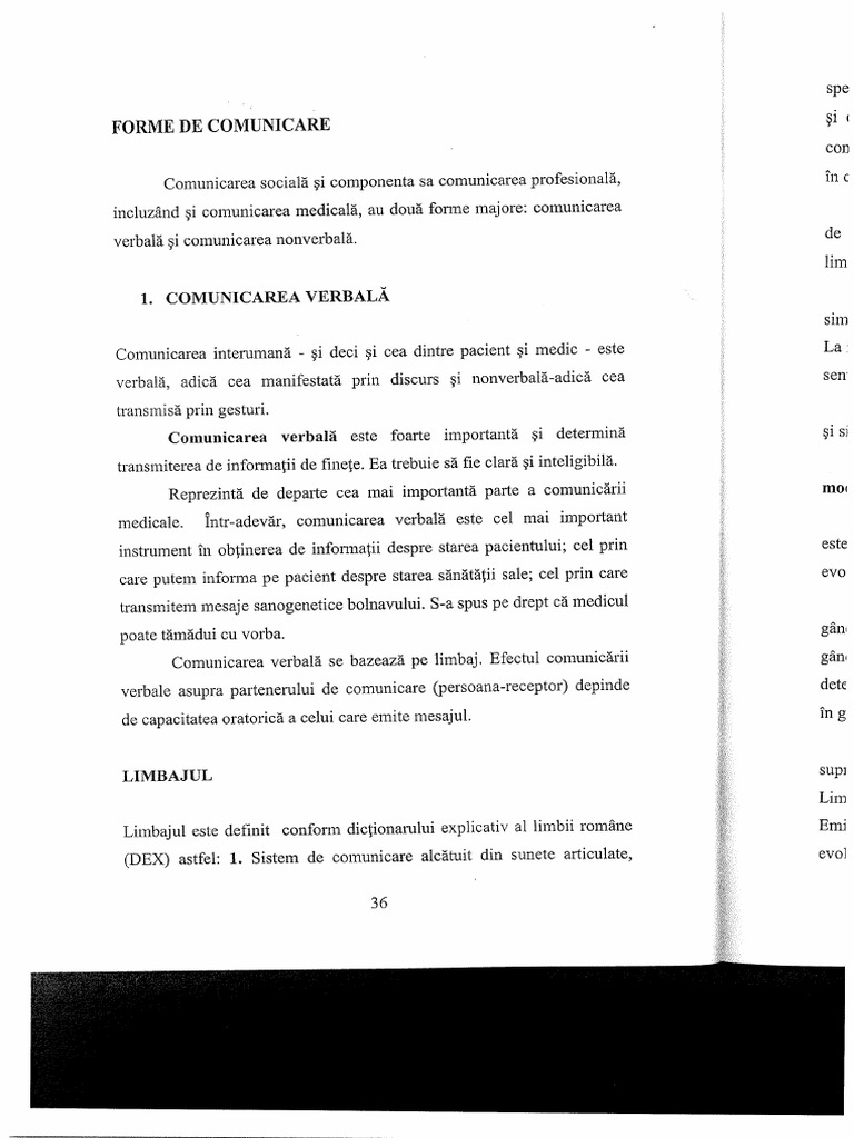 Forme Comunicare Limbaj Tipuri Limbaj Medical | PDF