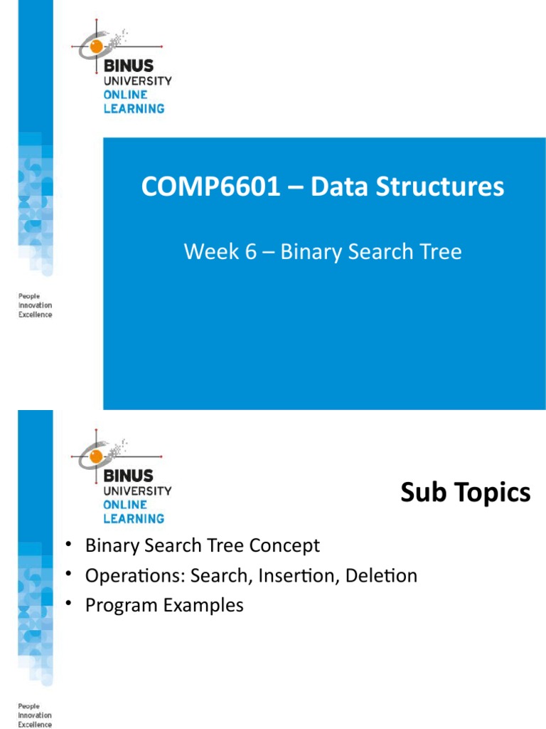 PPT6 - Binary Search Tree | PDF | Computing | Mathematical Logic