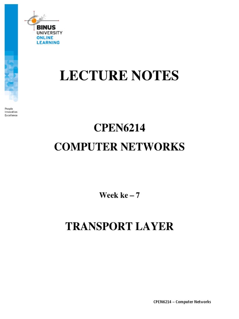 Ln7-Transport Layer | PDF
