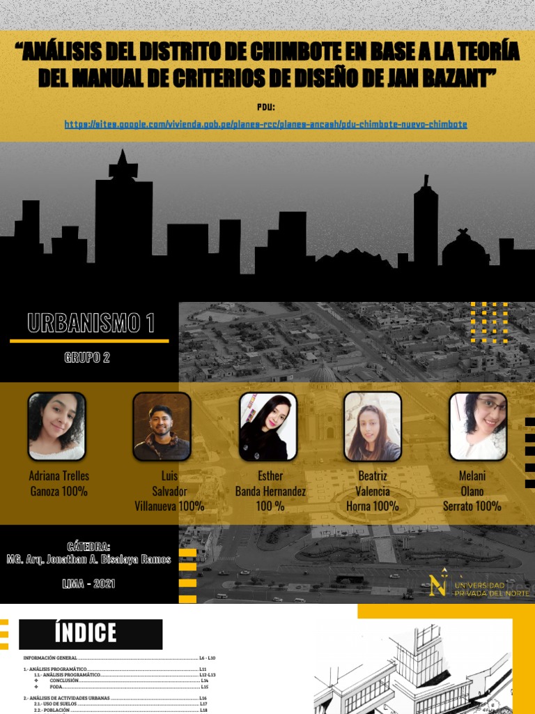 Análisis Del Distrito de Chimbote en Base Al Manual de Criterios de ...