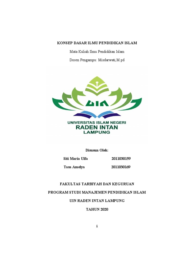 KONSEP DASAR ILMU PENDIDIKAN ISLAM Kel 1 | PDF