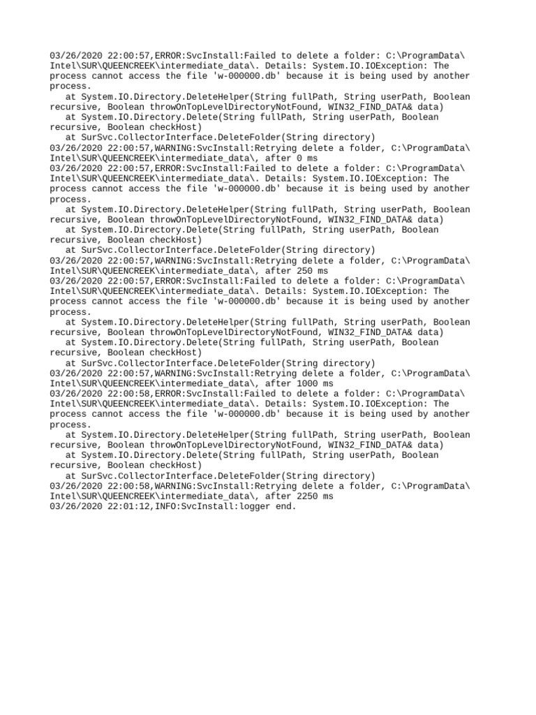 SURV8 Log SurSvc | PDF | Directory (Computing) | Computer File