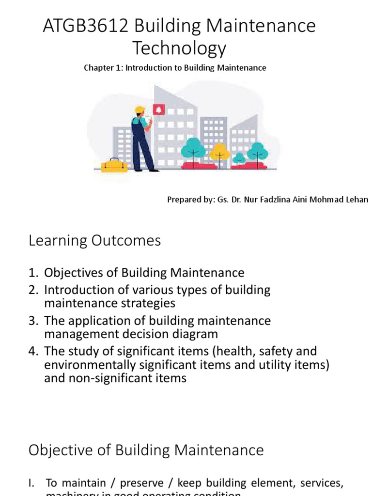 Atgb3612 Building Maintenance Technology Chapter 1 Pdf Building