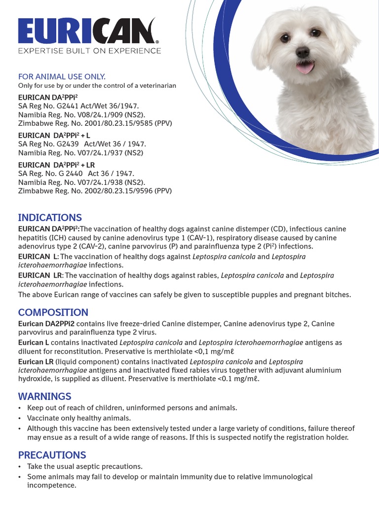 Eurican Technicalsheet 12-08-2019 | PDF | Vaccines | Immunity (Medical)