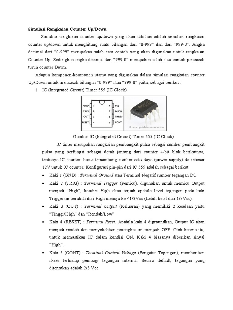 Simulasi Rangkaian Counter Up | PDF