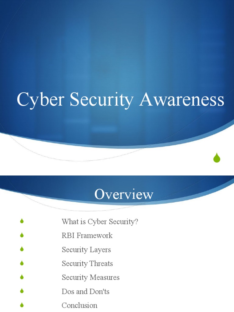 Cyber Security Awareness | PDF | Security | Computer Security