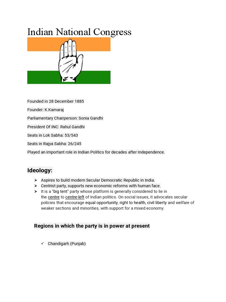 Indian National Congress | PDF | Indian National Congress | Government