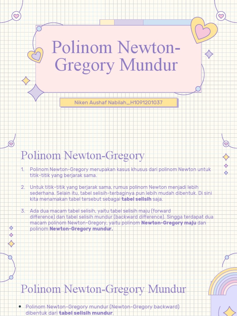 Polinom Newton-Gregory Mundur | PDF