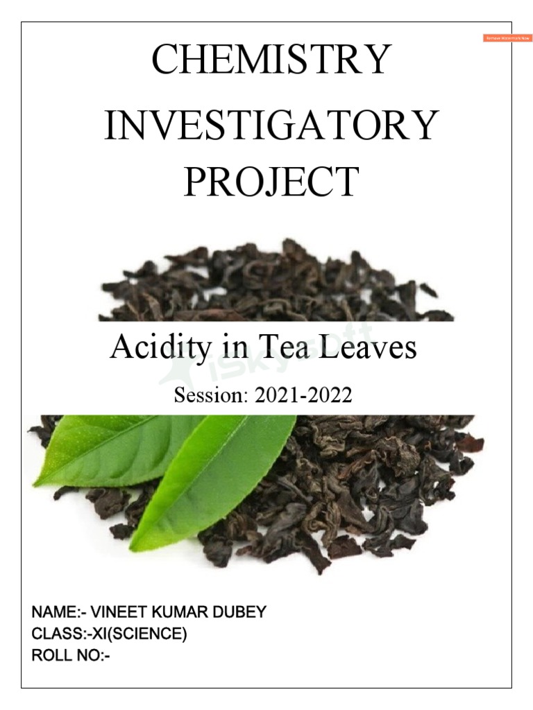Acidity Analysis of Tea Leaves | PDF