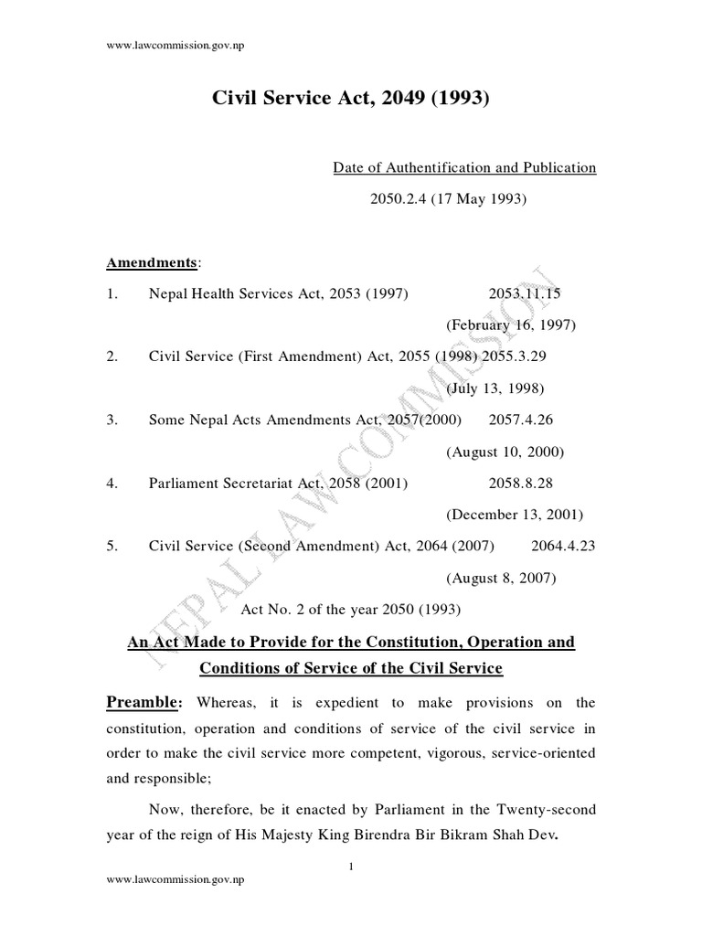 Civil Service Act | PDF | Employment | Civil Service