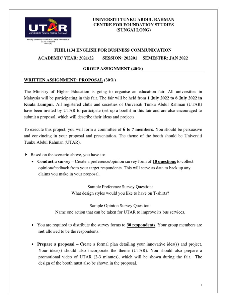 EBC 202201 Proposal Task Sheet | PDF | Communication | Cognition