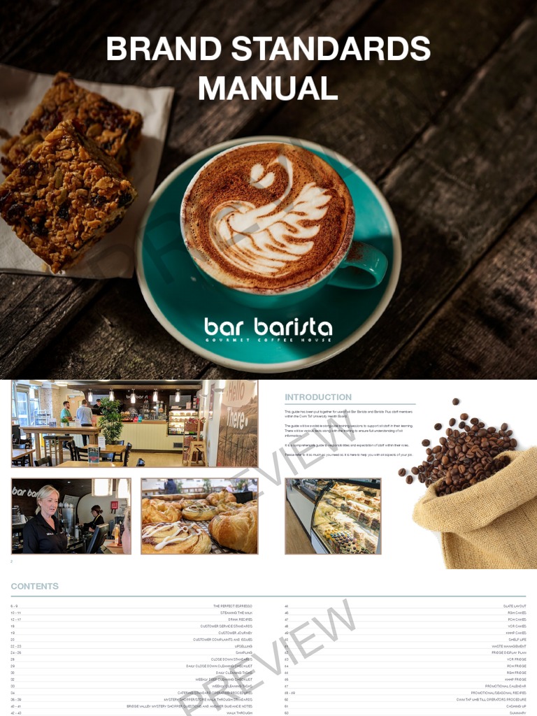 BRAND STANDARDS MANUAL | PDF | Drink | Coffee