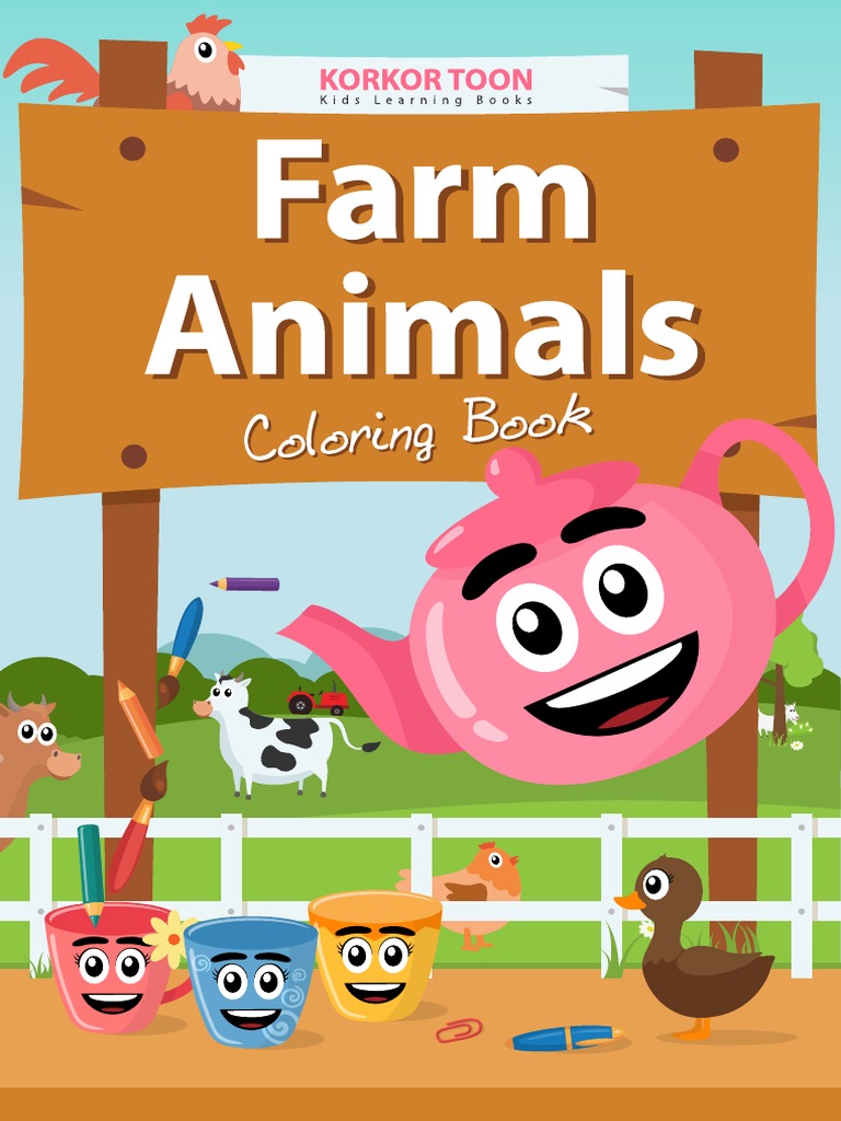 English Farm Animals Coloring Book | PDF