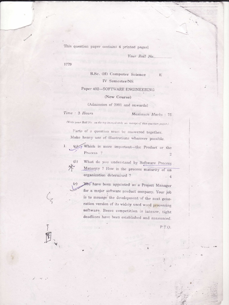 B.Sc. Computer Science Software Engineering Exam | PDF | Computing ...