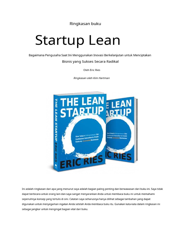 The Lean Startup Summary - En.id | PDF