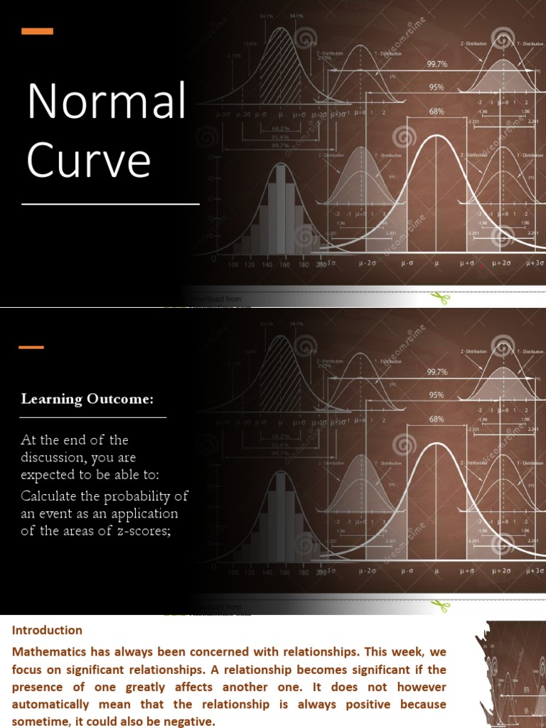 Discussion PPT - Normal Curve | PDF | Normal Distribution | Standard ...