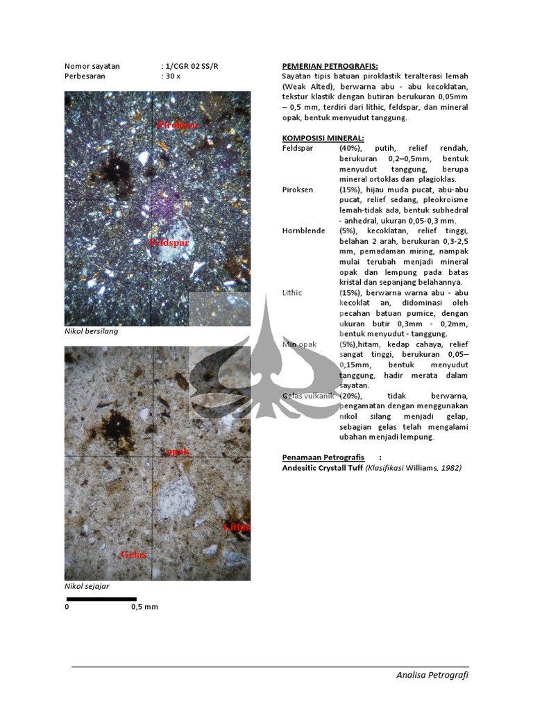 Analisis Petrografi Tuff | PDF