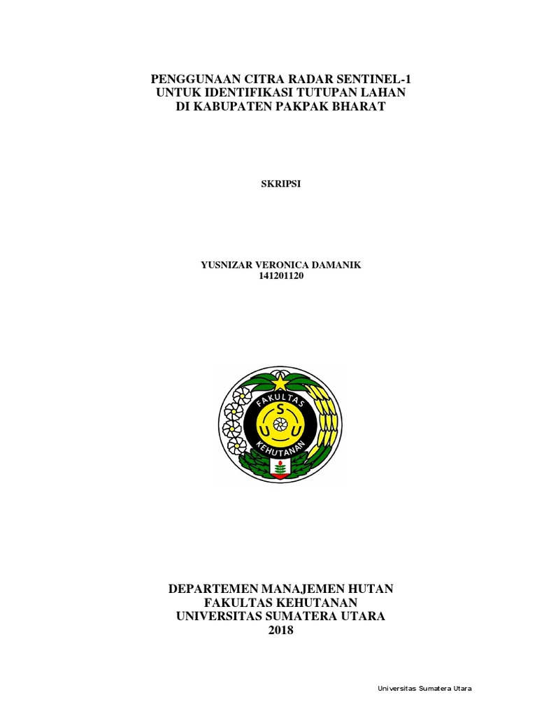 Penggunaan Citra Radar Sentinel-1 Untuk Identifikasi Tutupan Lahan Di ...