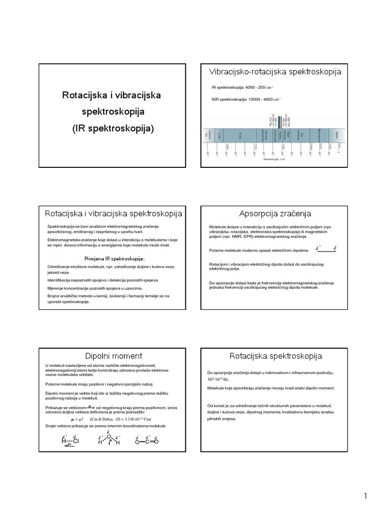 Rotacijska I Vibracijska Spektroskopija | PDF